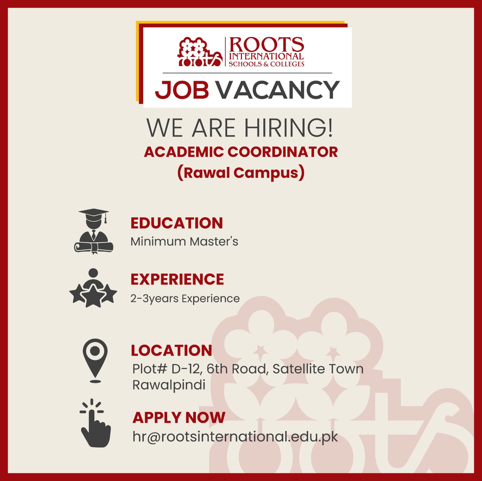 Career – Roots International Schools & Colleges